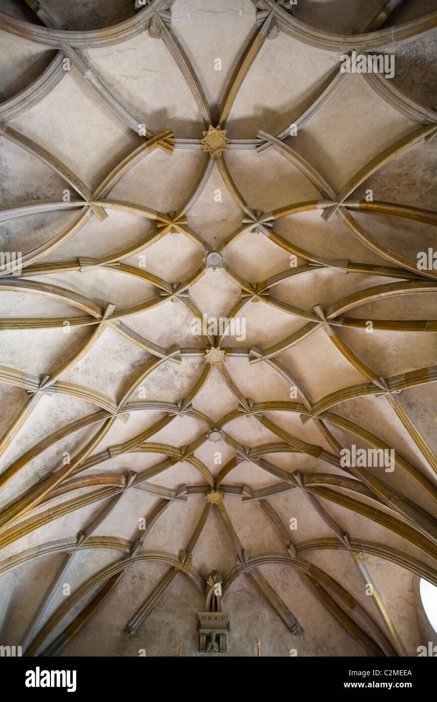 Ceiling detail inside Vladislav Hall, Prague Castle, built by Benedikt ...