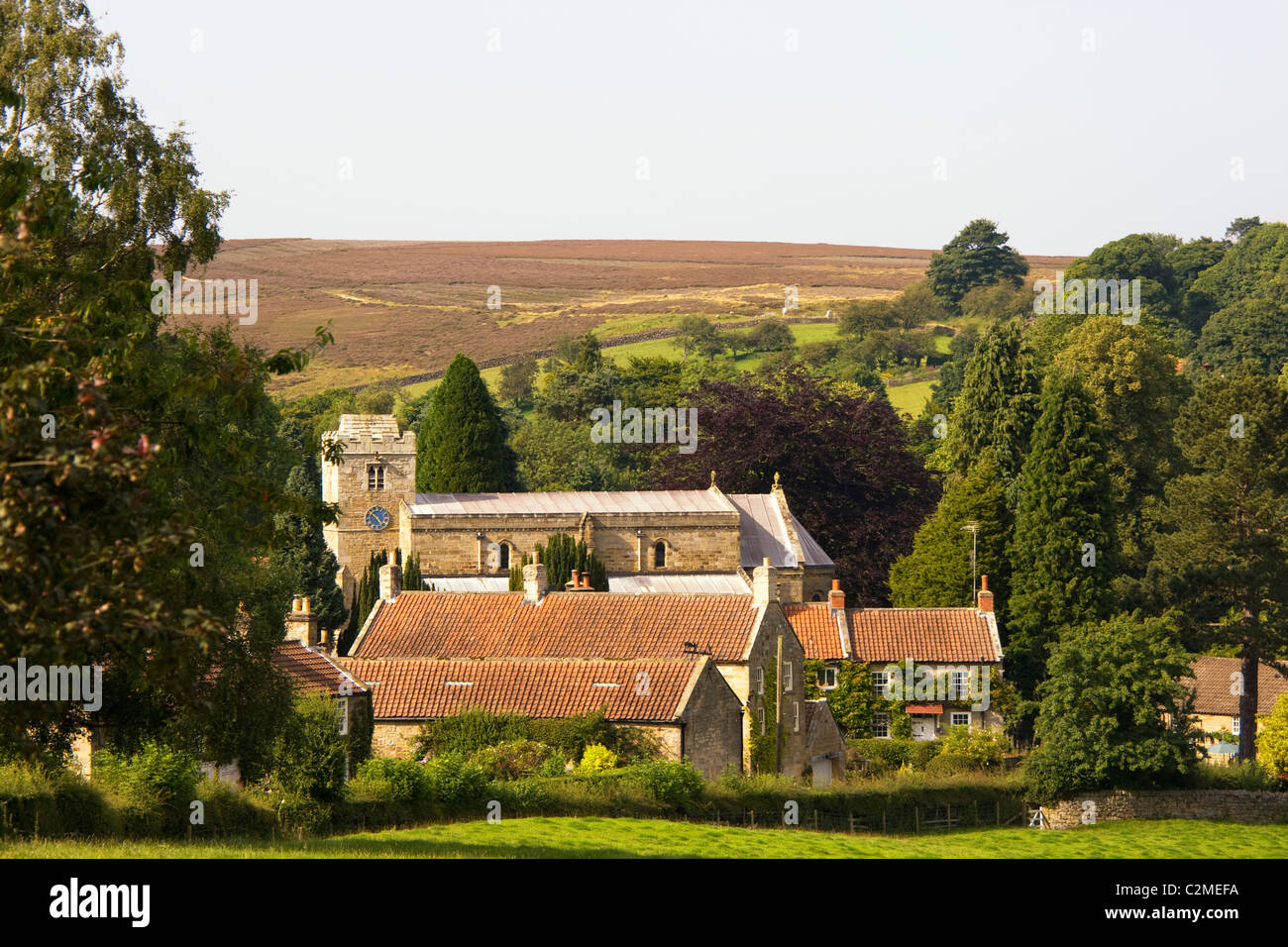 Village In Yorkshire Countryside, Lastingham, North Yorkshire, England ...