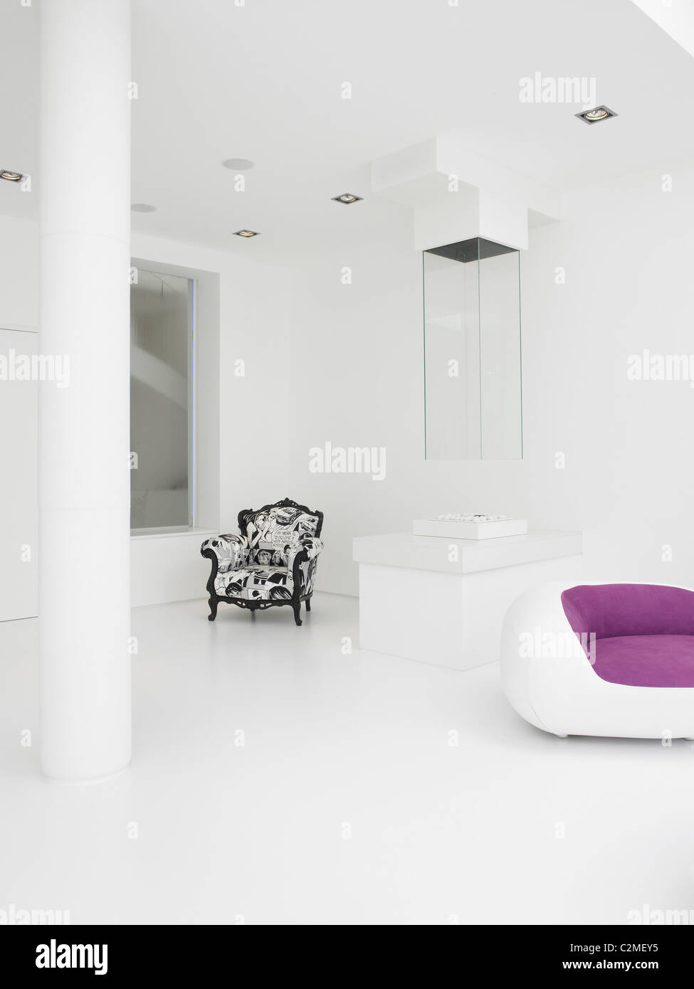 White House, fireplace and modern furniture Stock Photo - Alamy