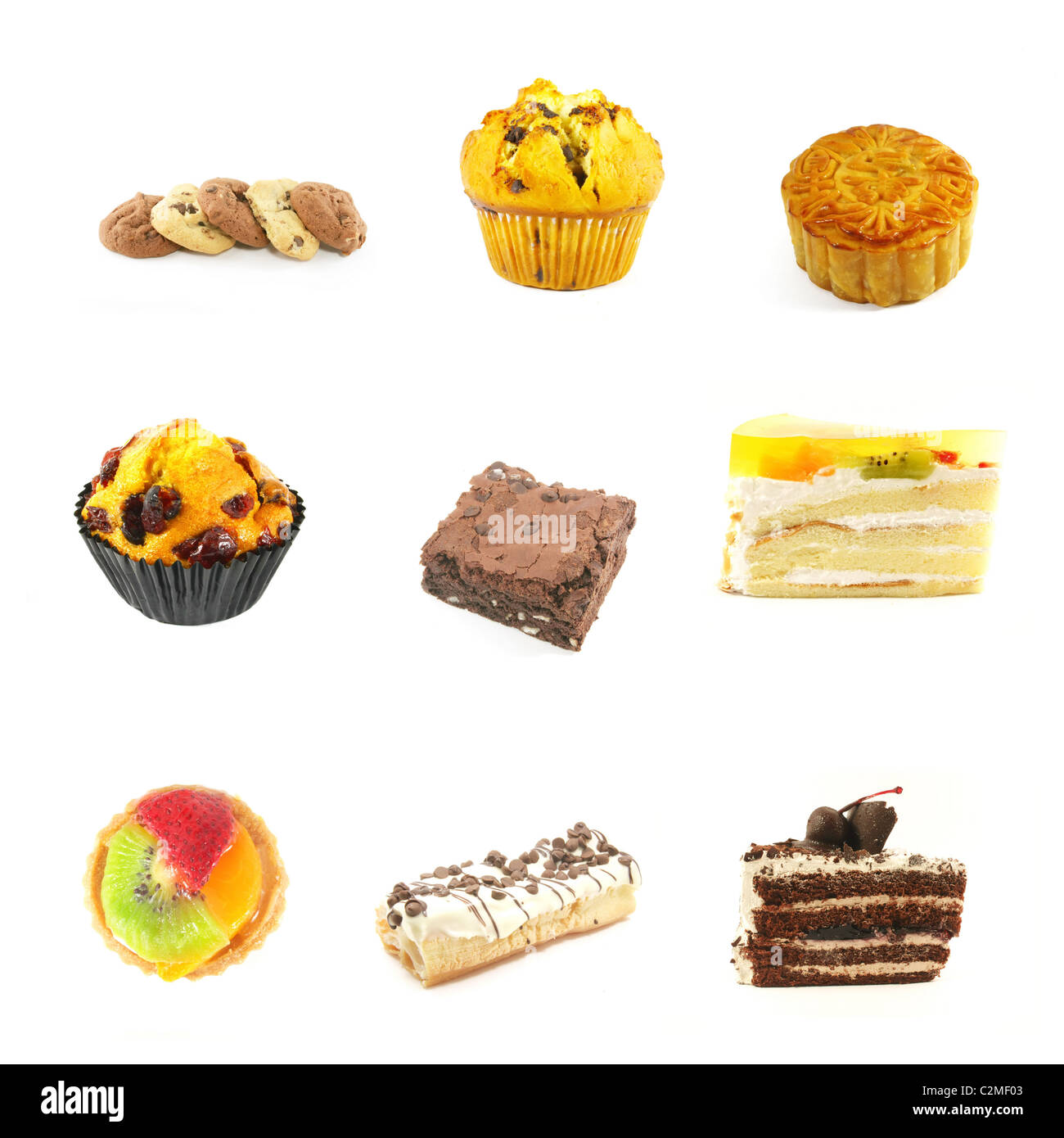 Single Pastries and Cakes Assorted Fun Selection Stock Photo - Alamy