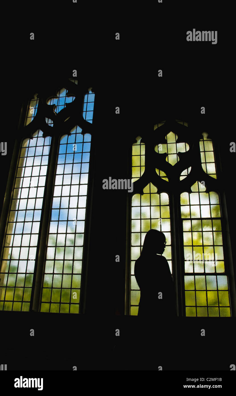 Silhouette stained glass window hi-res stock photography and images - Alamy