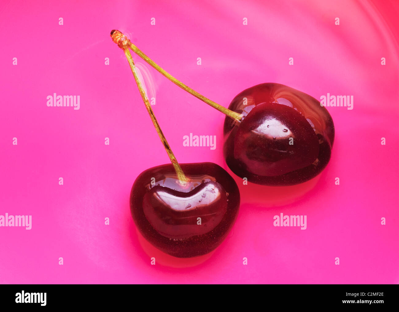 Close up view of two cherries hi-res stock photography and images - Alamy