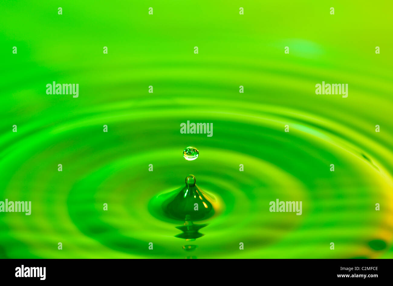 Green Liquid Drop Stock Photo - Alamy