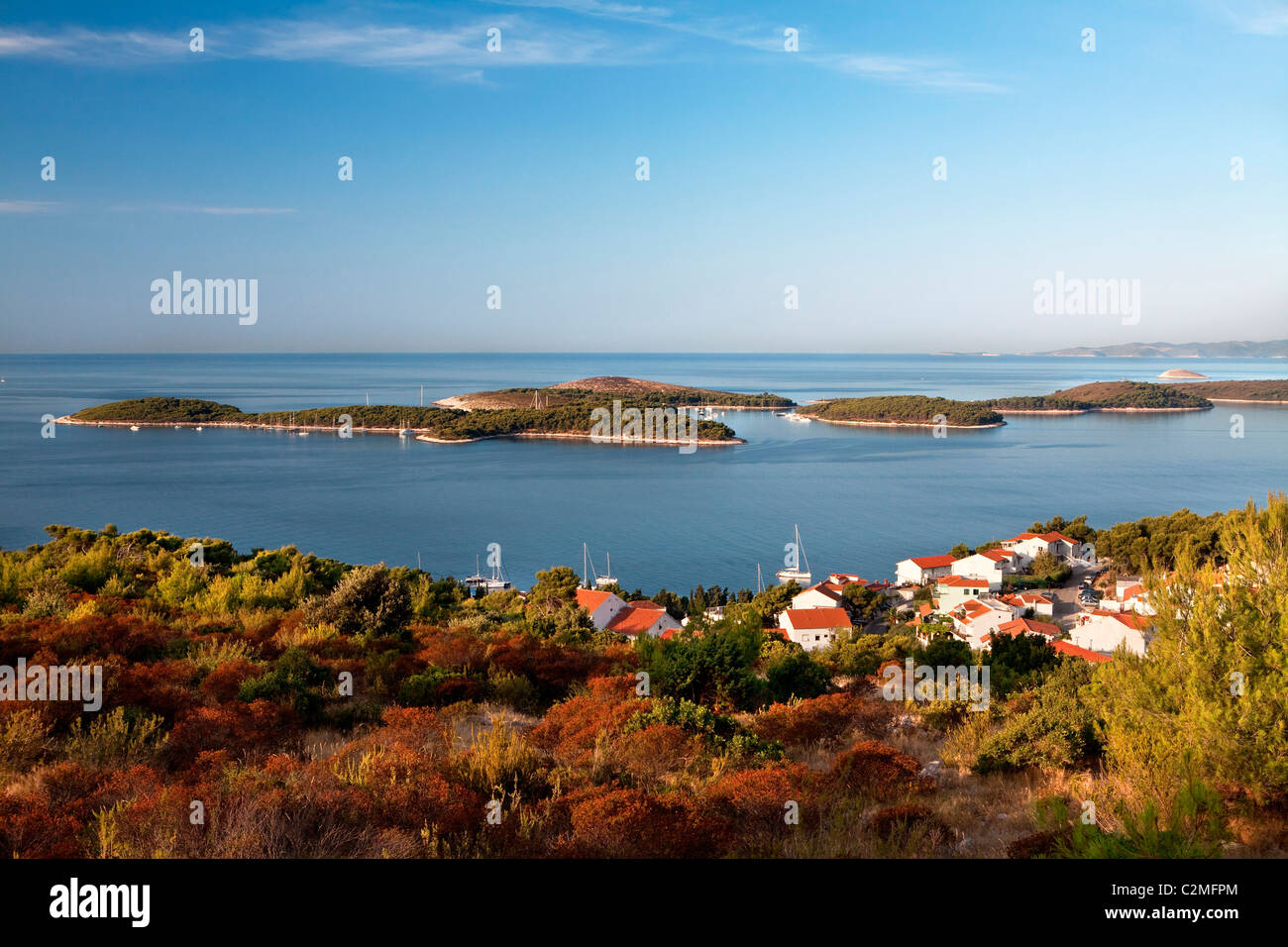 The Pakleni island from Hvar (Croatia Stock Photo - Alamy