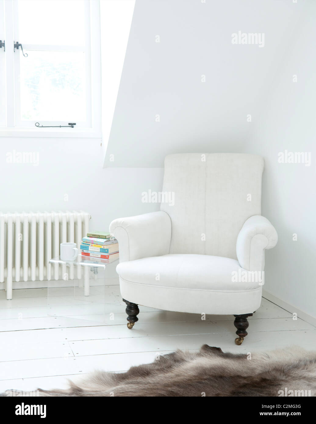 Armchair, Coach House, Orchard Cottage Stock Photo - Alamy