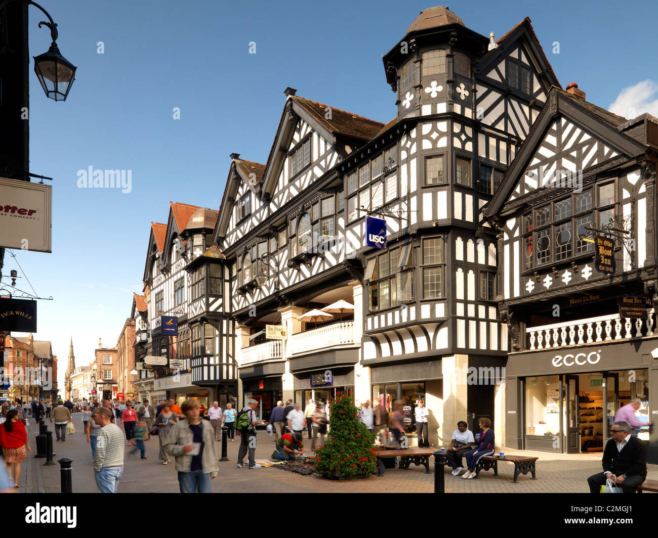 Chester rows medieval hi-res stock photography and images - Alamy