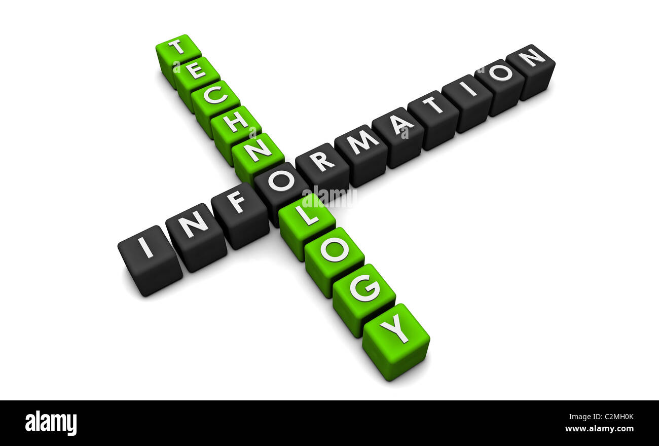 Information Technology as a Concept in 3d Blocks Stock Photo - Alamy