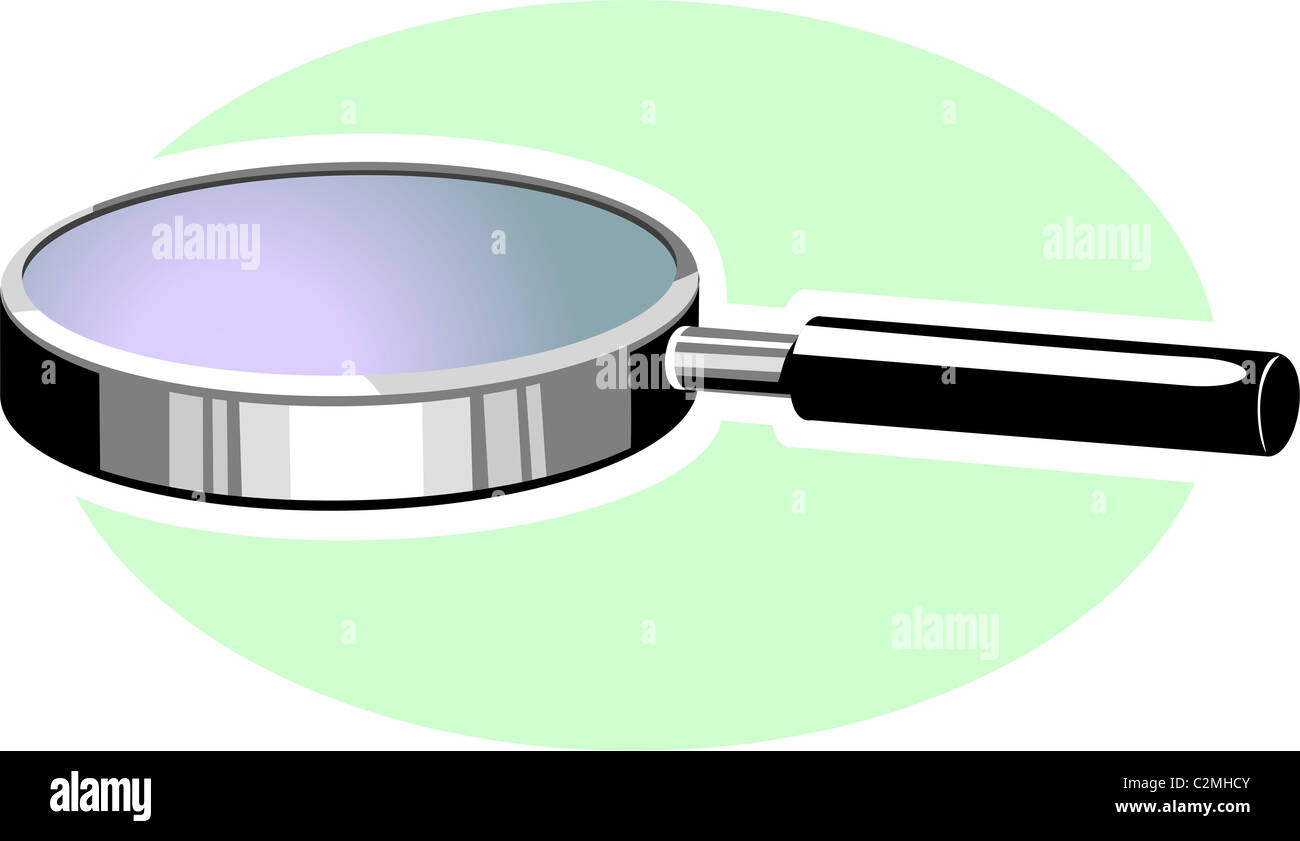 red handle magnifying glass Stock Photo - Alamy