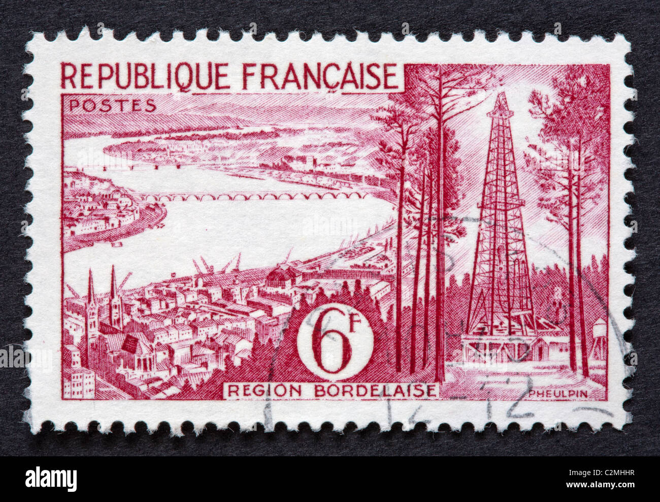 French postage stamp Stock Photo - Alamy
