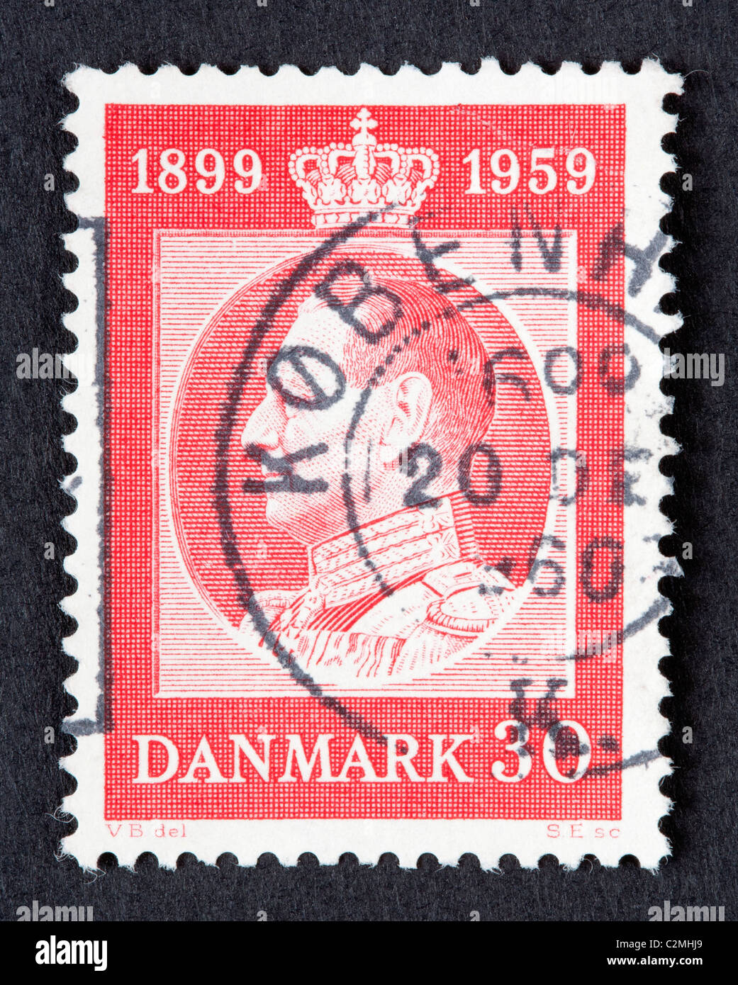Danish postage stamp Stock Photo - Alamy