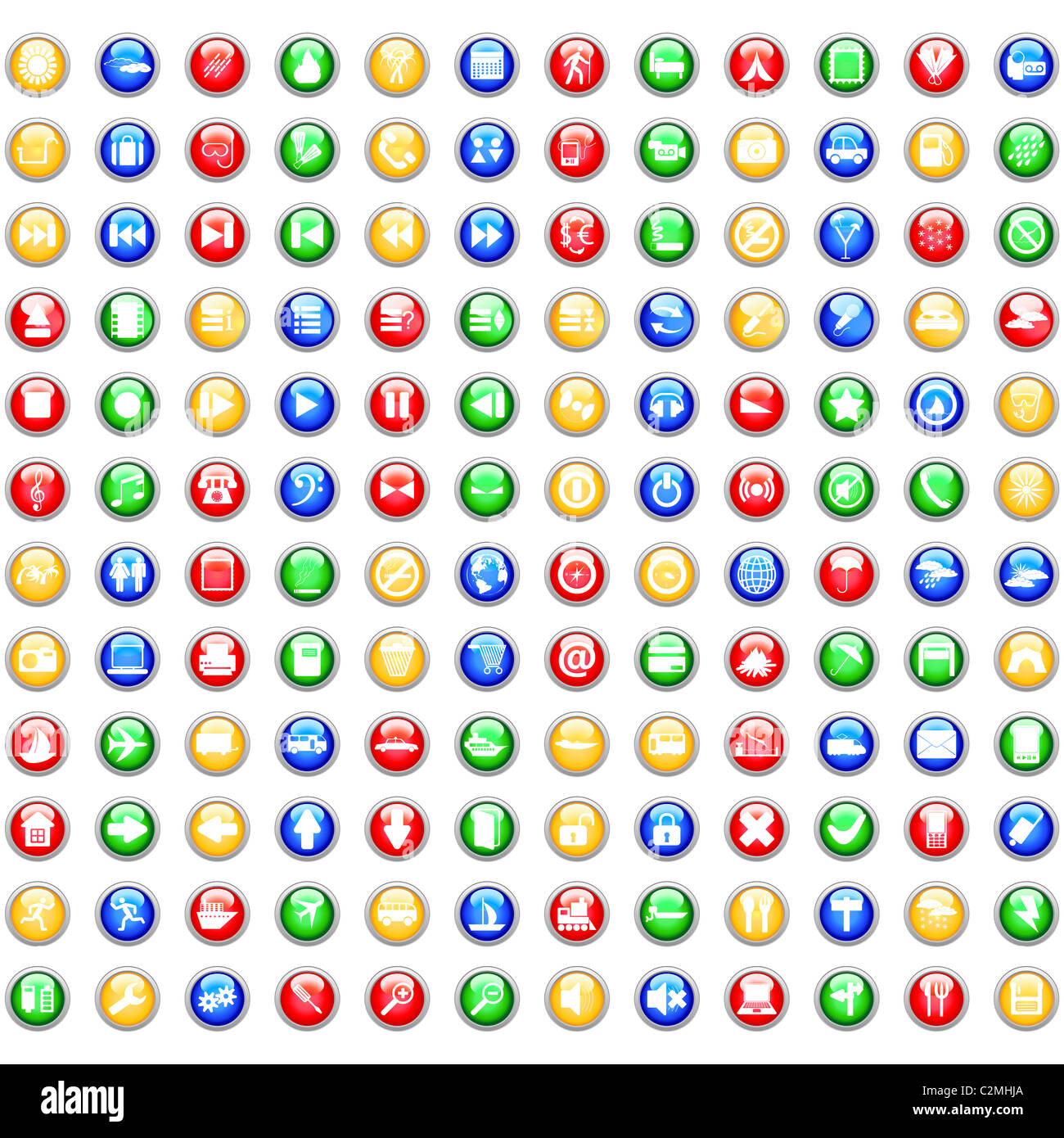 illustration of collection of different folder icons Stock Photo - Alamy