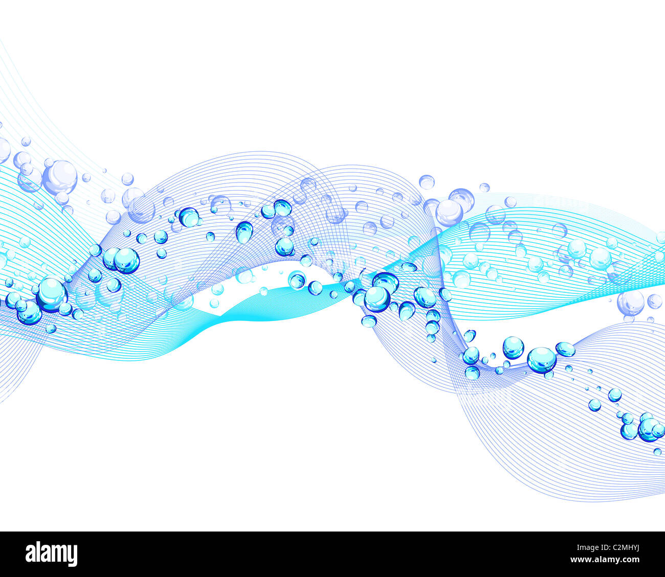 Abstract water vector background with bubbles of air Stock Photo - Alamy