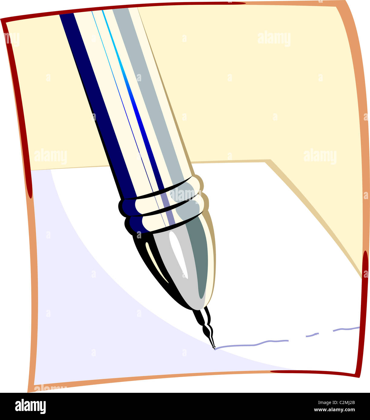 pen writing on a paper Stock Photo - Alamy