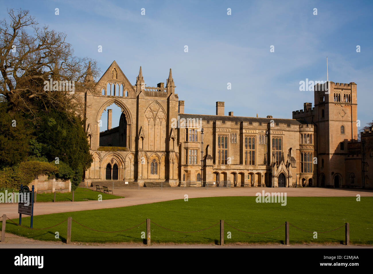 Newstead Abbey frontage, home of poet Lord Byron Stock Photo - Alamy