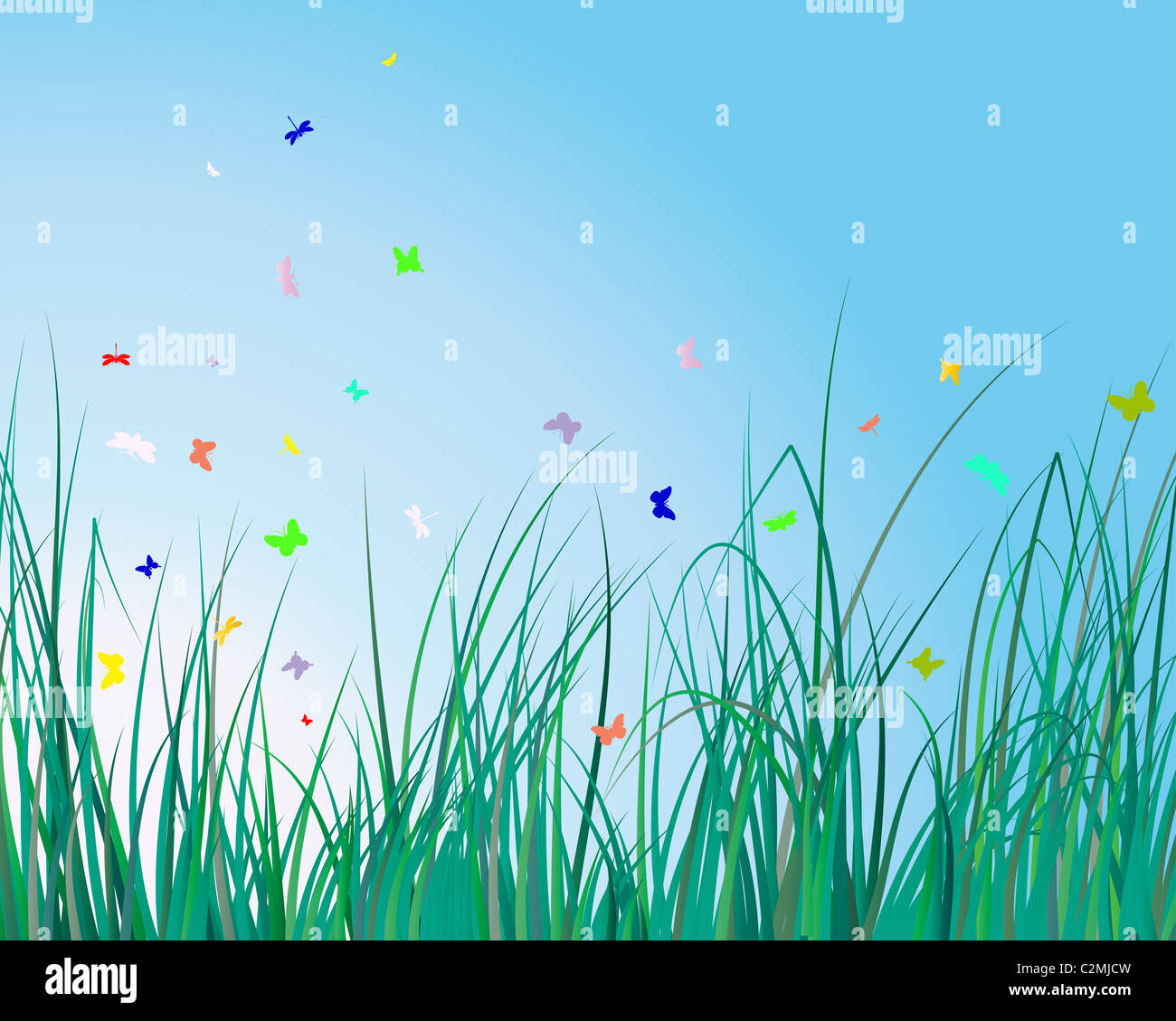 Vector illustration grass background for design usage Stock Photo - Alamy