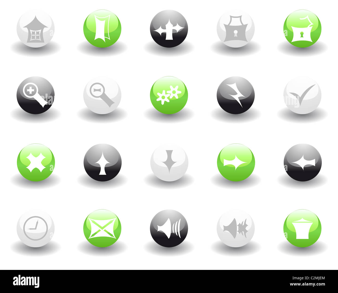 Collection of different gothic icons for using in web design Stock ...