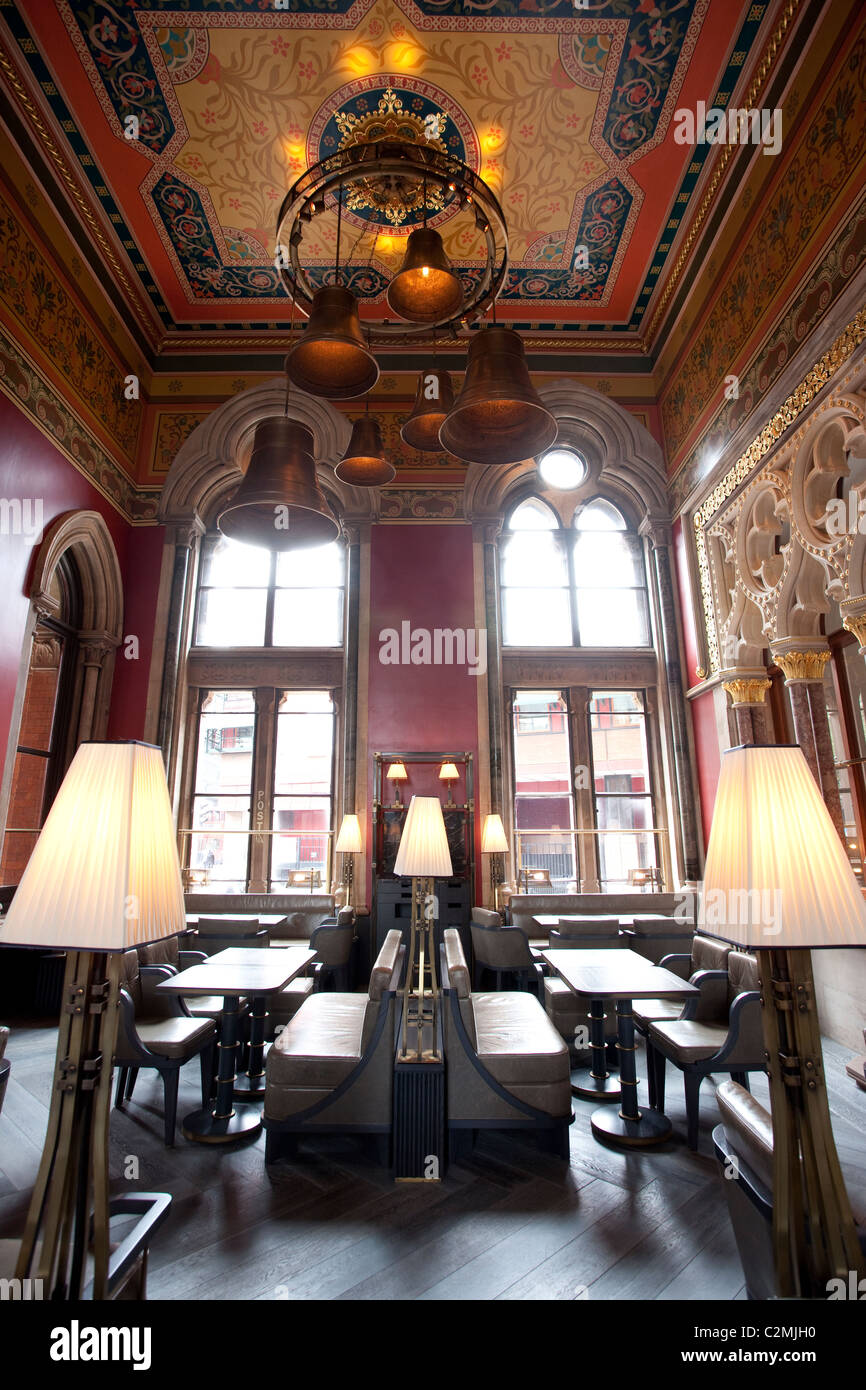 Bar lounge area at Gilbert Scott restaurant, former waiting room at St ...