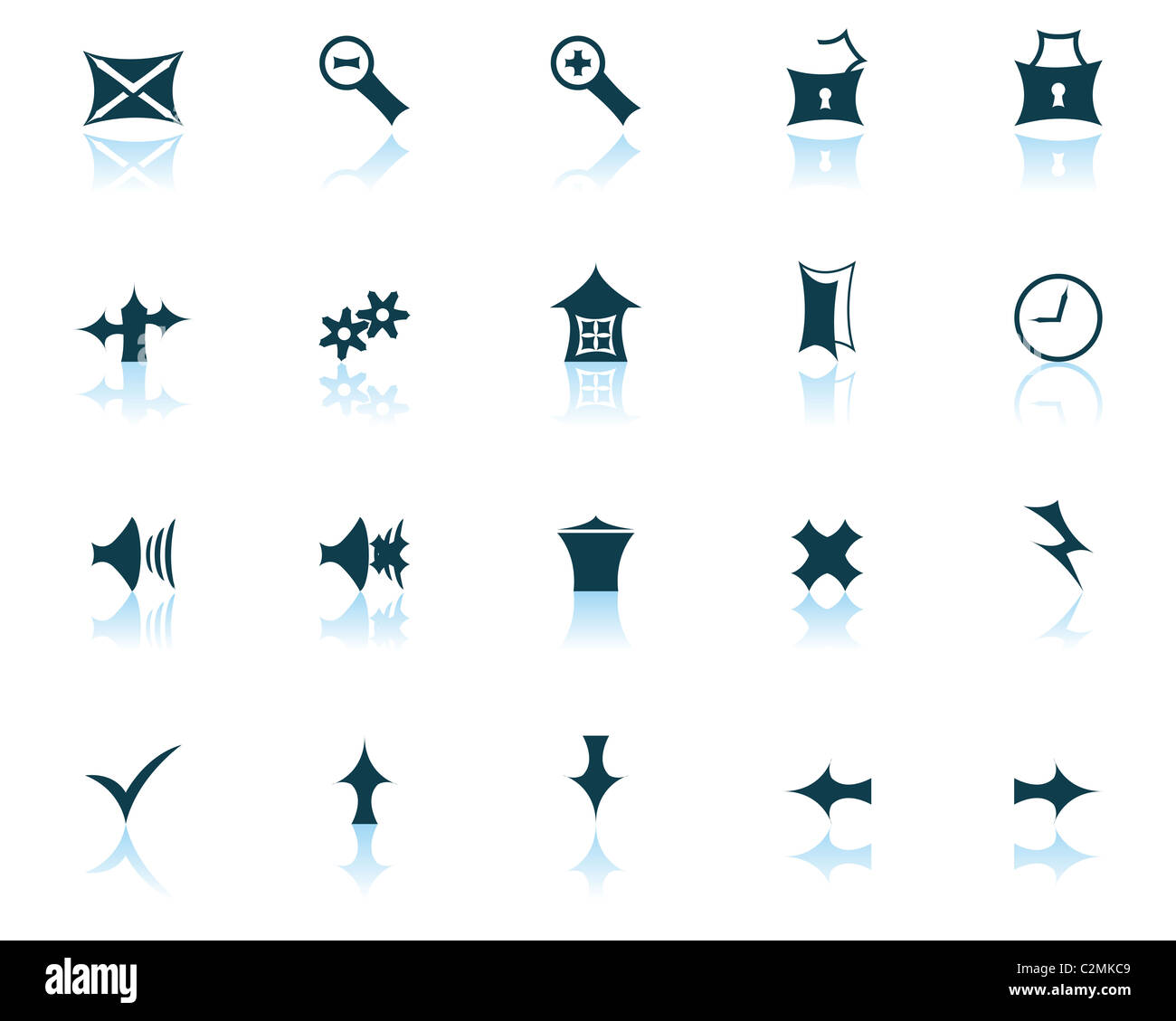 Collection of different gothic icons for using in web design Stock ...
