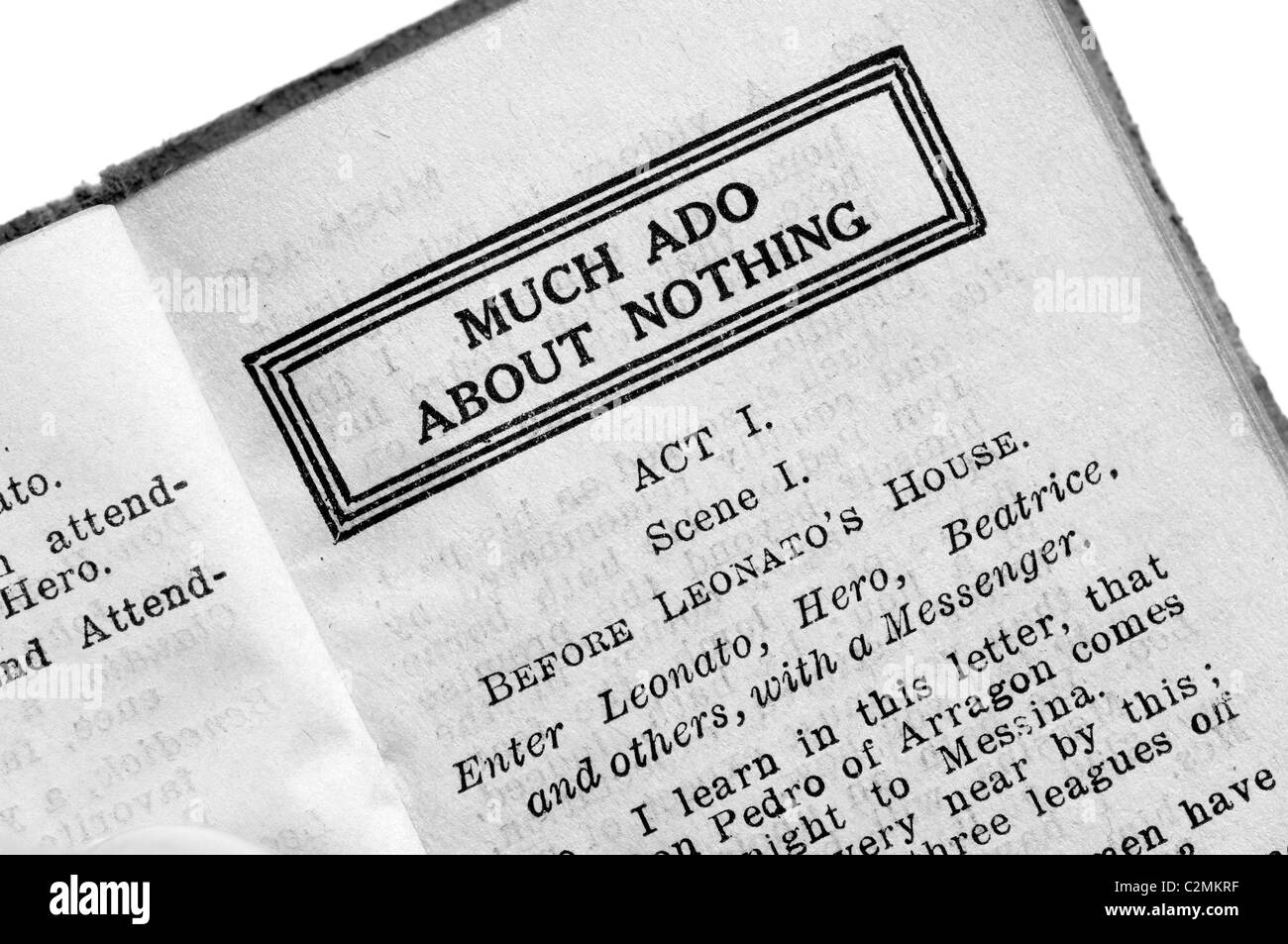 Much ado about nothing title old book william shakespeare nobody Black ...