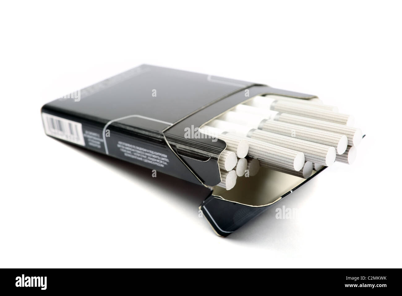Black pack of cigarettes isolated on white background Stock Photo - Alamy