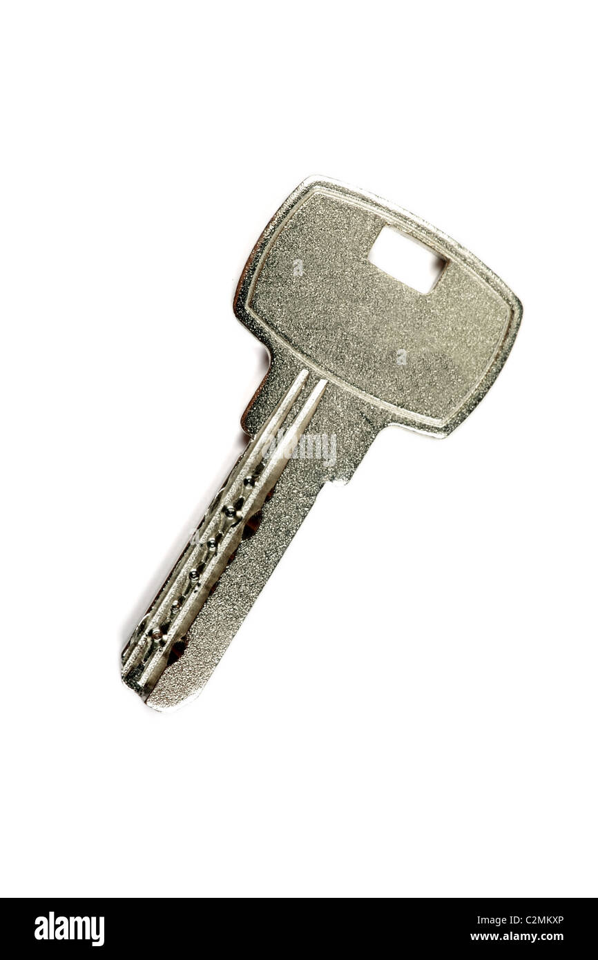 A modern key isolated on white background Stock Photo - Alamy