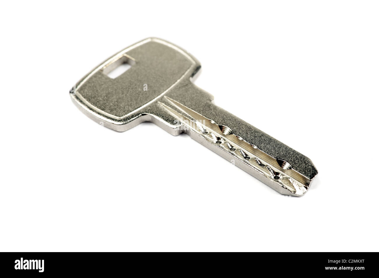 A modern key isolated on white background Stock Photo - Alamy