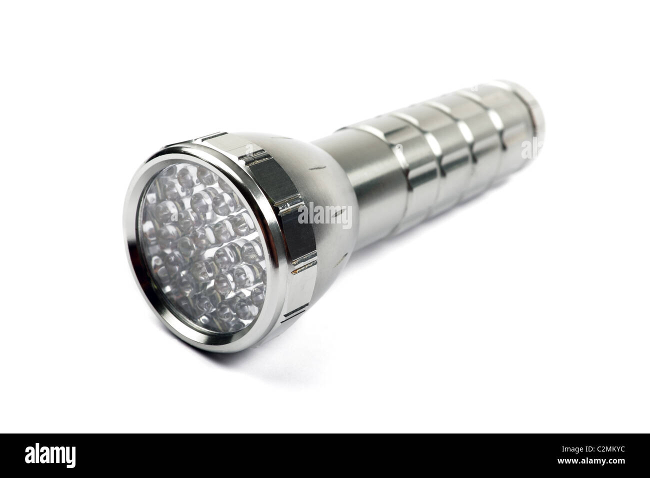Modern LED torch isolated on white background Stock Photo - Alamy