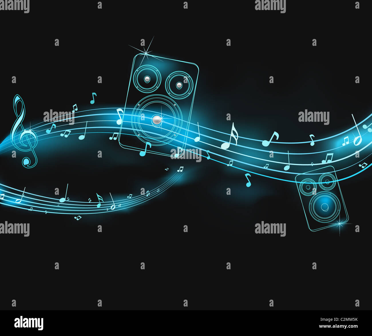 Neon music notes hi-res stock photography and images - Alamy