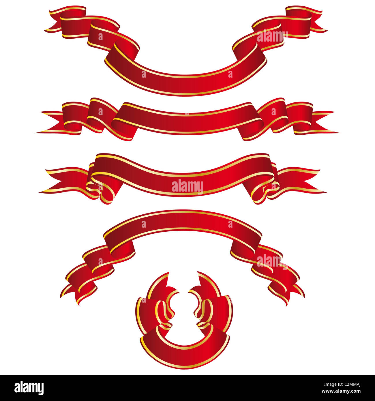 Set of different vector ribbons for design use Stock Photo - Alamy