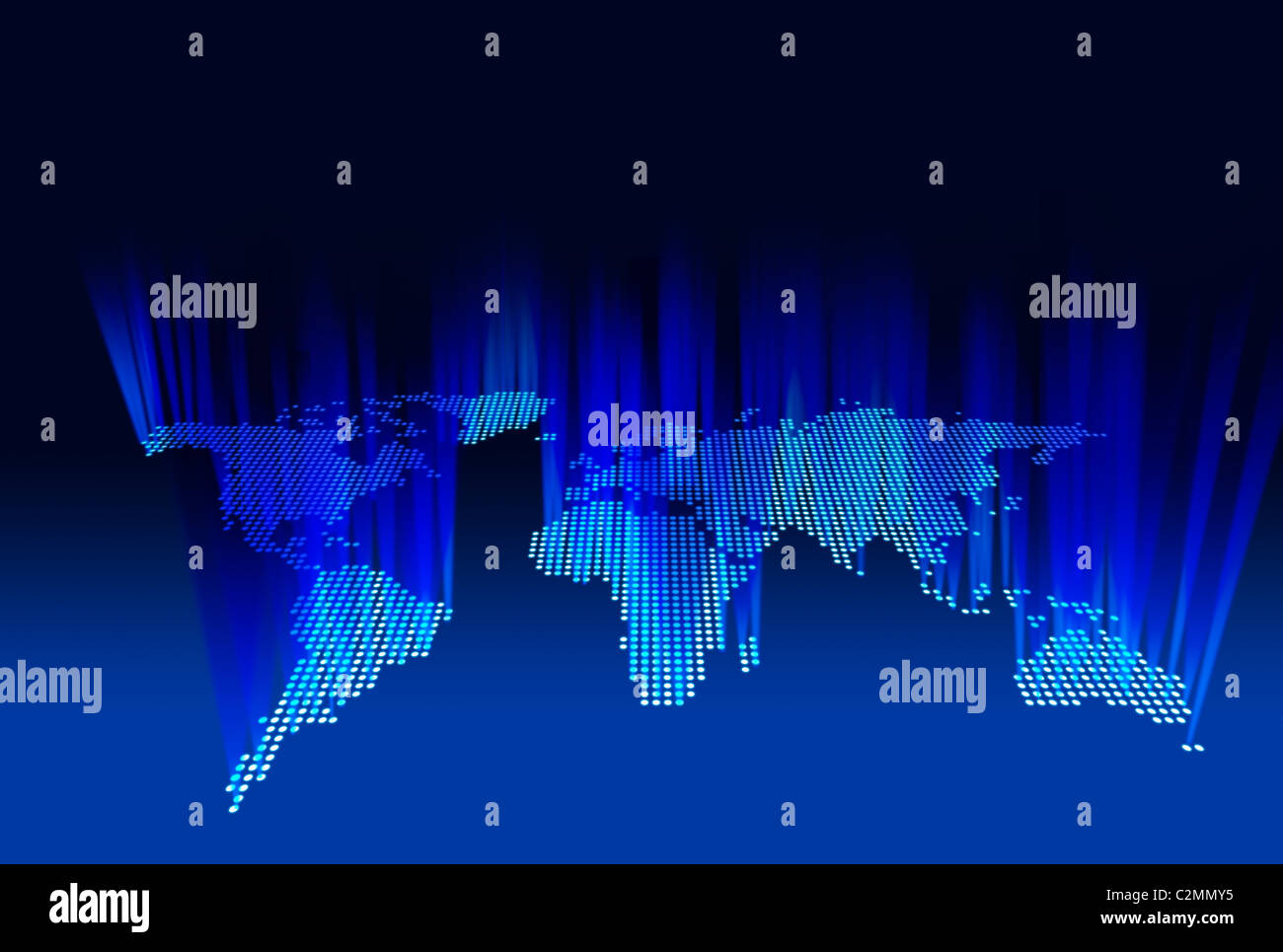 Map Of The World Lit Up High Resolution Stock Photography and Images ...