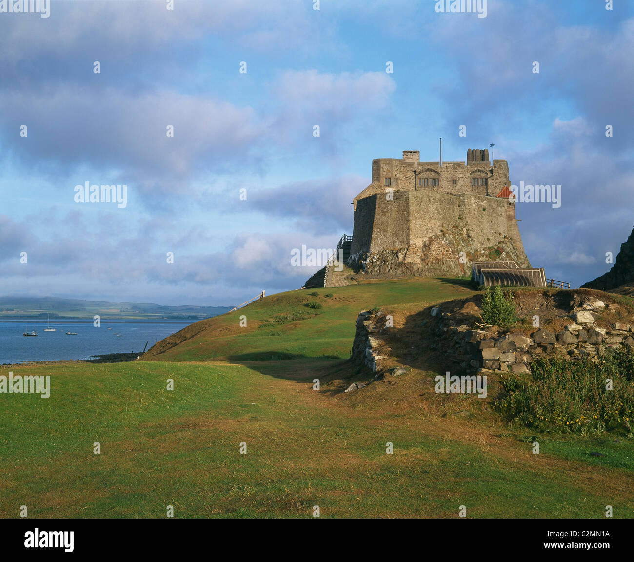 Lindisfarne Castle, Holy Island, Northumberland, England. Built 1550 ...