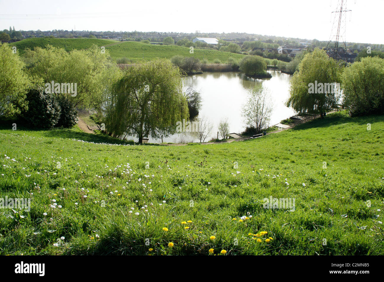 Ladygrove fishing lake, Didcot Stock Photo - Alamy