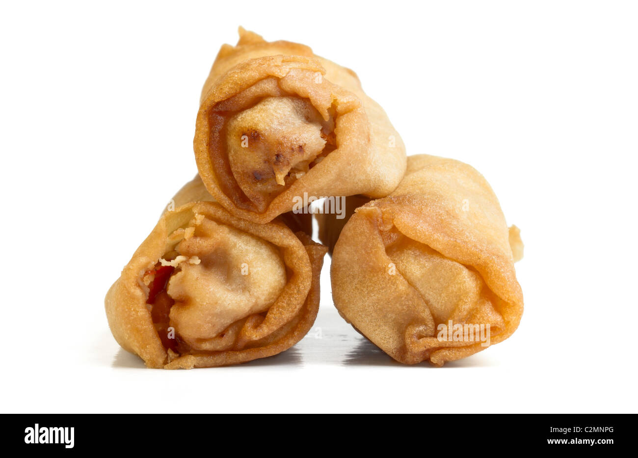 Spring Roll also known as Egg Roll isolated on white Stock Photo - Alamy