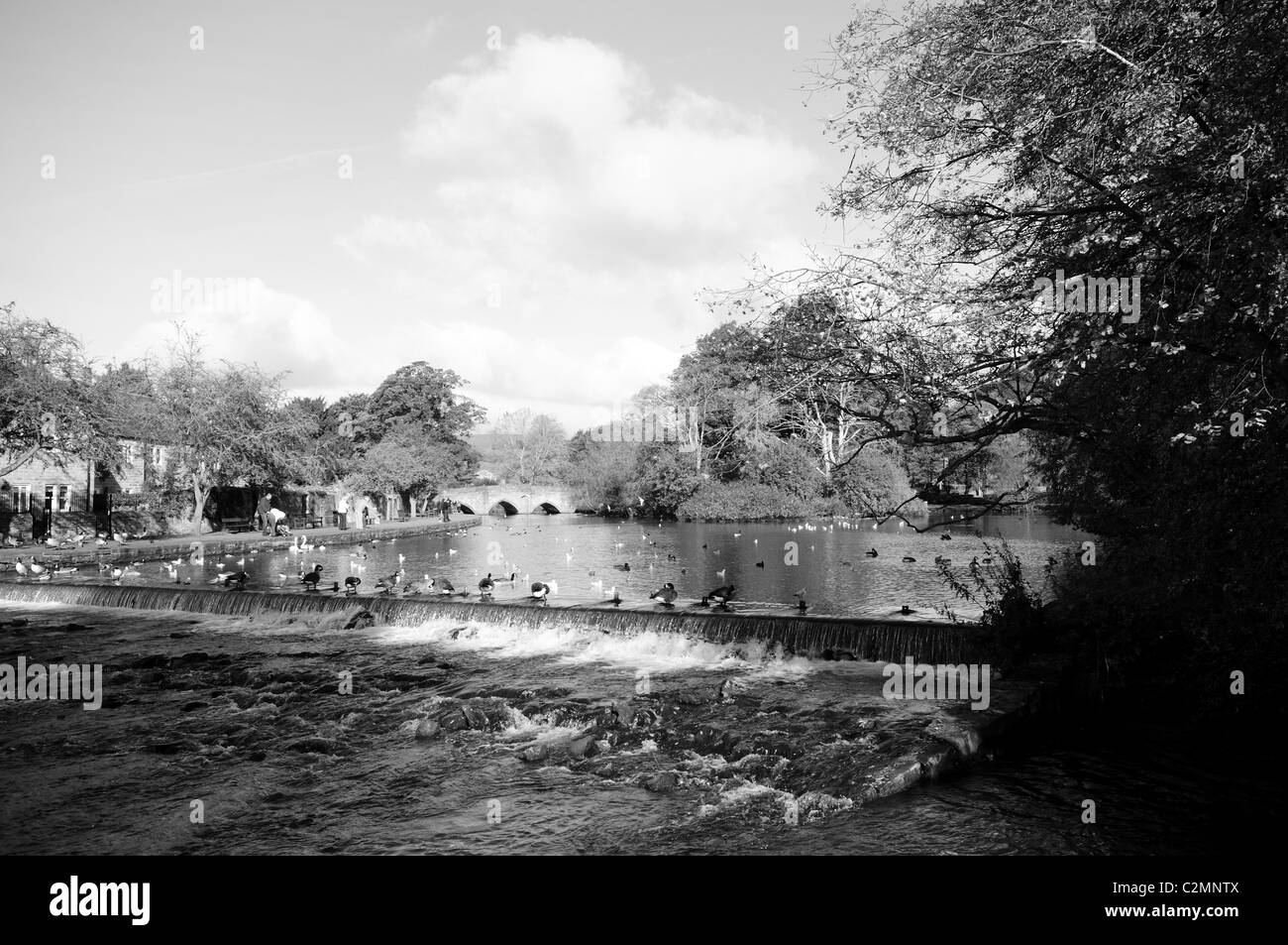 River wye bakewell peak district Black and White Stock Photos & Images ...