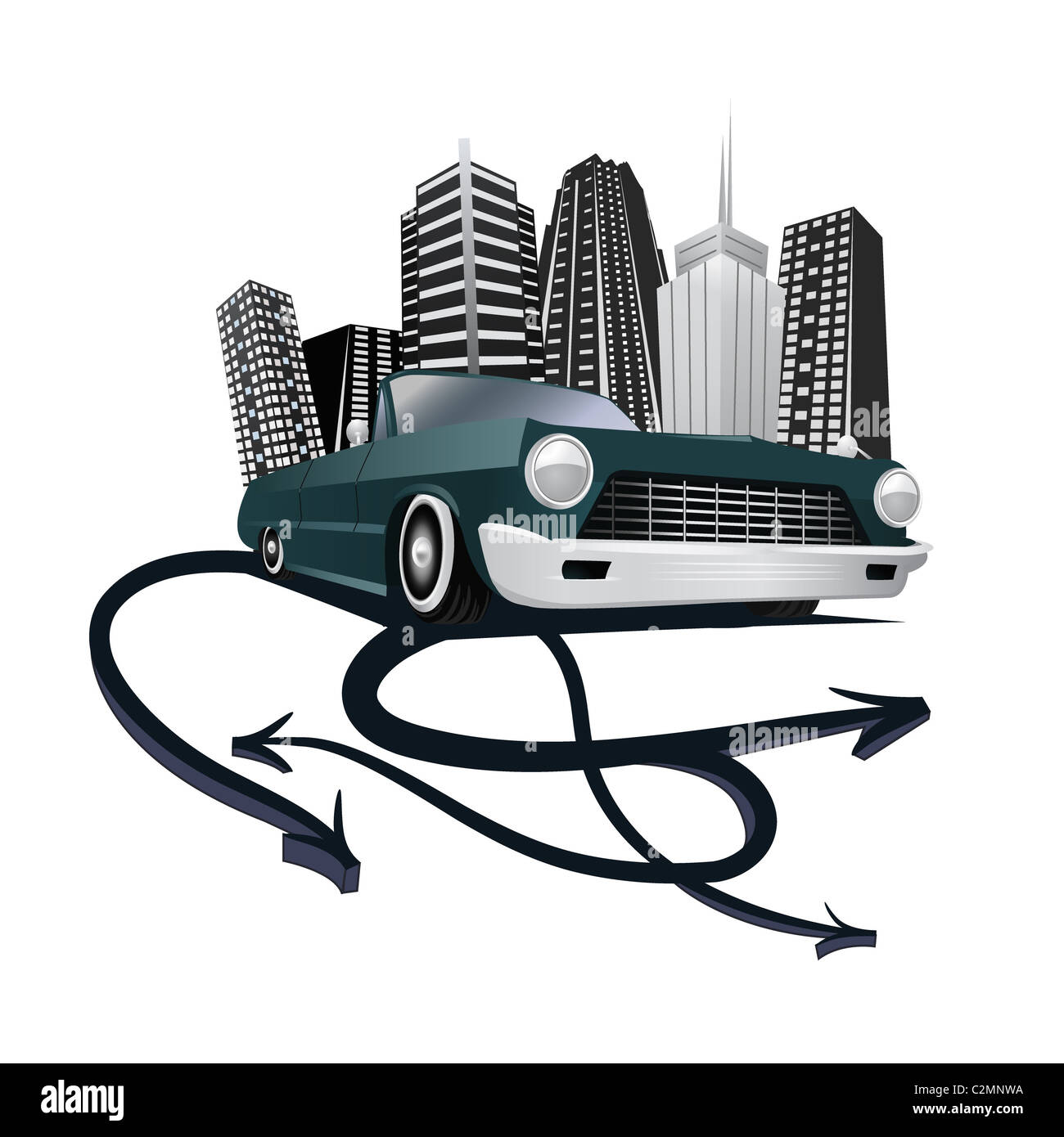 The old city skyline Cut Out Stock Images & Pictures - Alamy