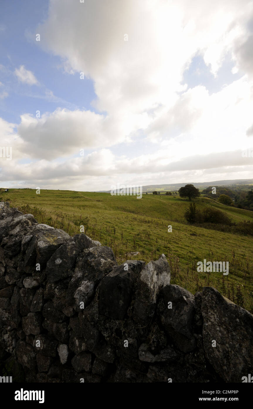 View across Lathkill Dale from Over Haddon - Peak District Stock Photo ...