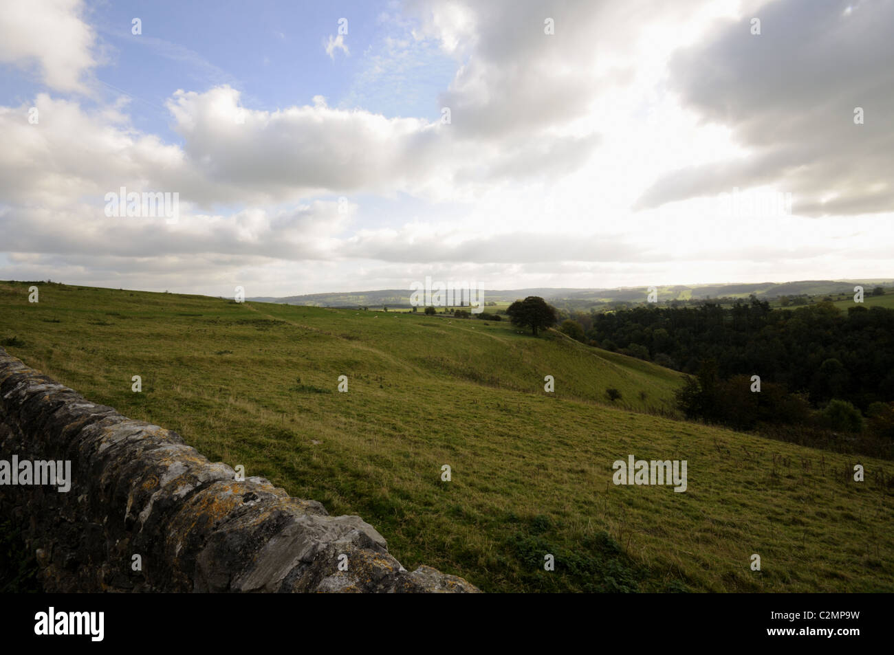 View across Lathkill Dale from Over Haddon - Peak District Stock Photo ...
