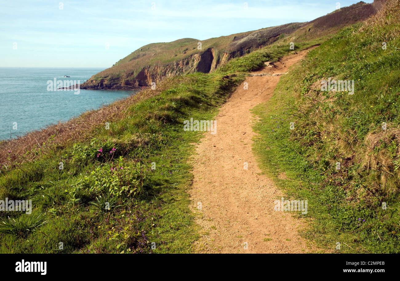 Coastal footpath south Herm island Channel islands Stock Photo - Alamy