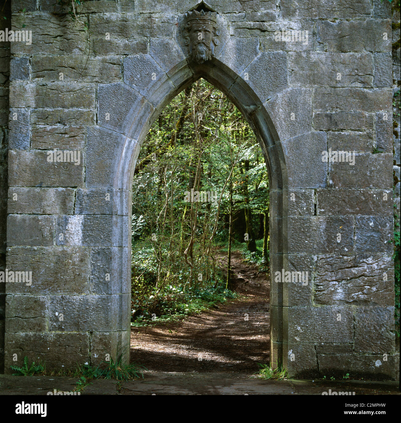 Gothic archway - Long Abbey (ruined) Co. Mayo, Republic of Ireland ...