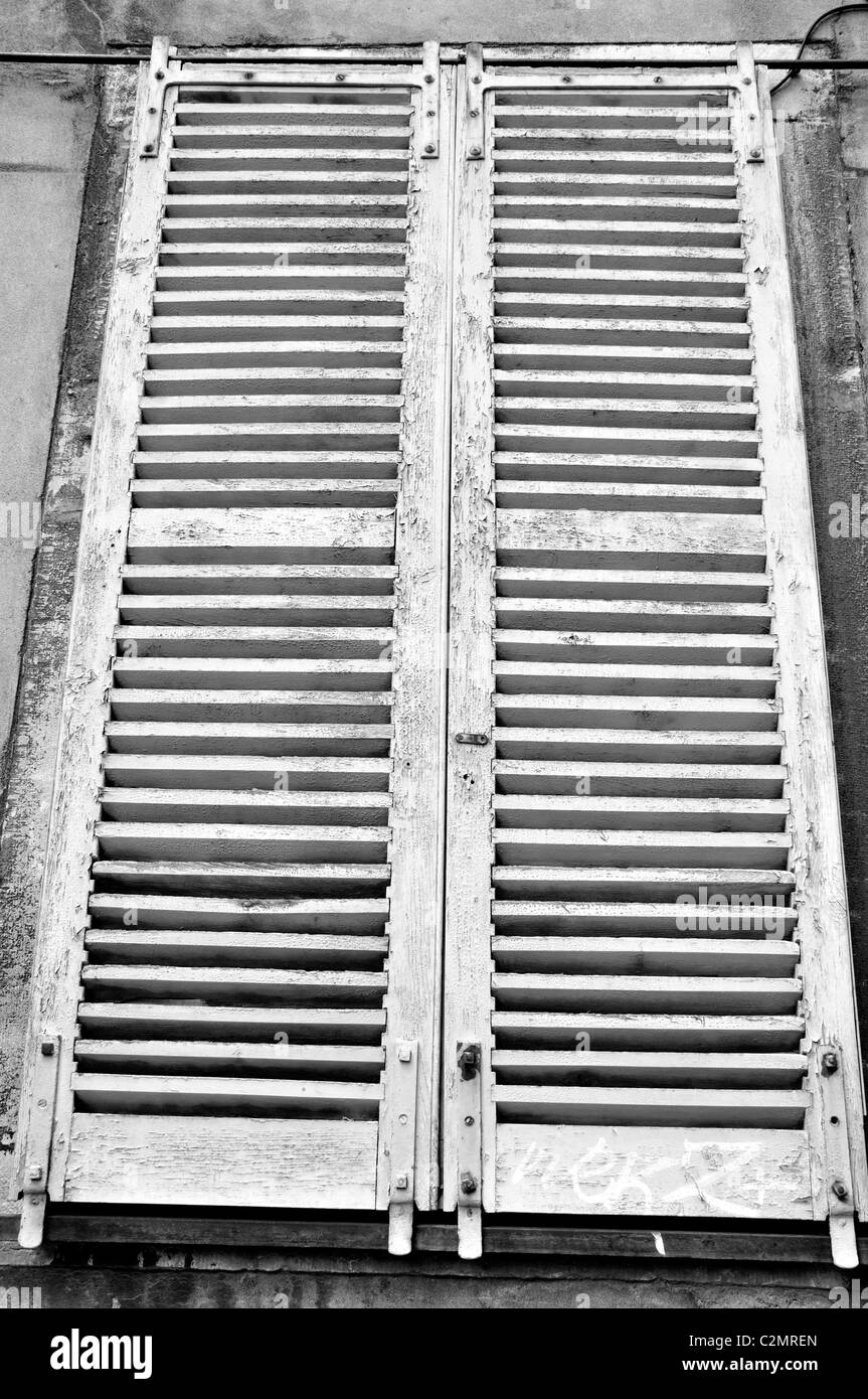 White Black Shutters High Resolution Stock Photography and Images - Alamy