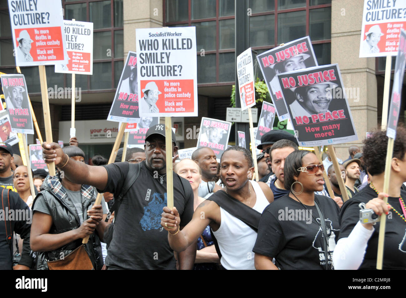 Smiley Culture Protest New Scotland Yard No Justice No Peace "Who ...