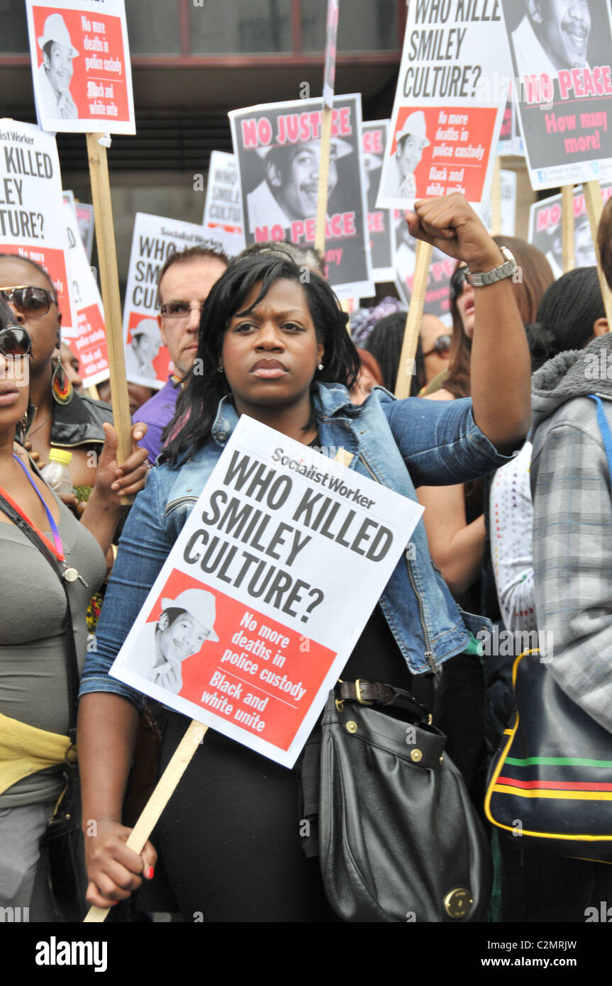 Smiley Culture Protest New Scotland Yard No Justice No Peace "Who ...