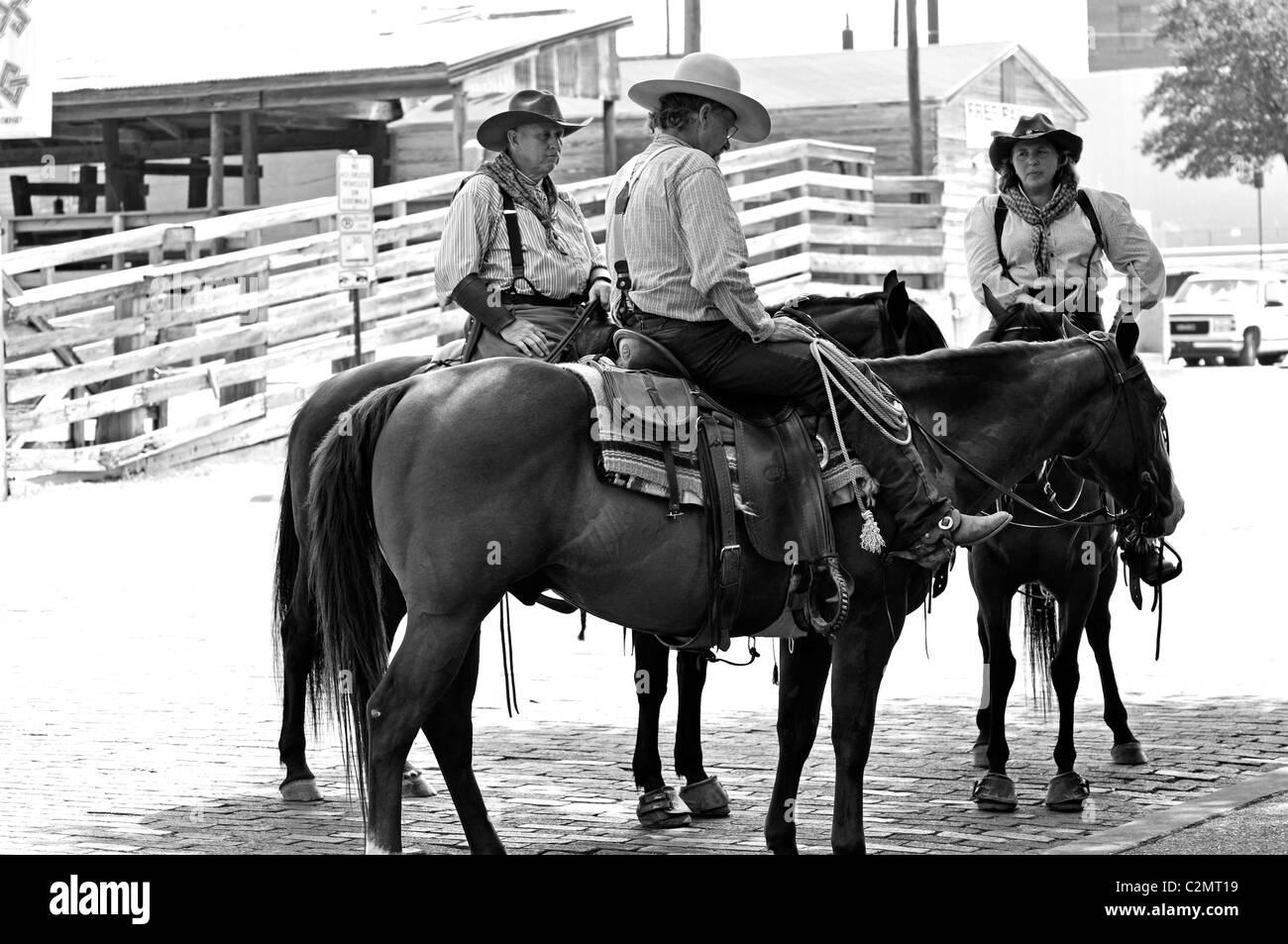 Fort Worth Stockyards Black and White Stock Photos & Images - Alamy