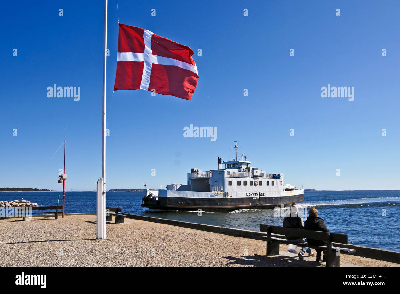 The Roervig-Hundested ferry Nakkehage arriving at Roervig on the ...