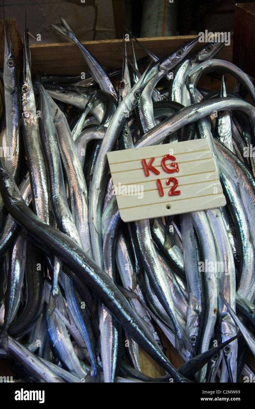 Fish displayed on a Fish Market Stall Stock Photo - Alamy