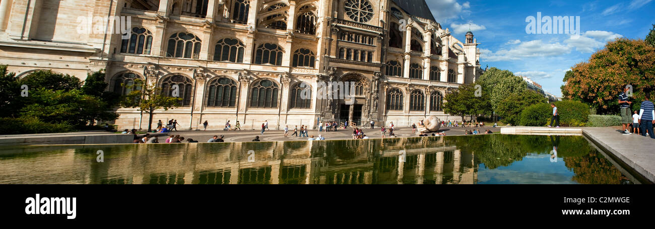Paris, France, People Enjoying Warm Weather in "Les Halles" District ...