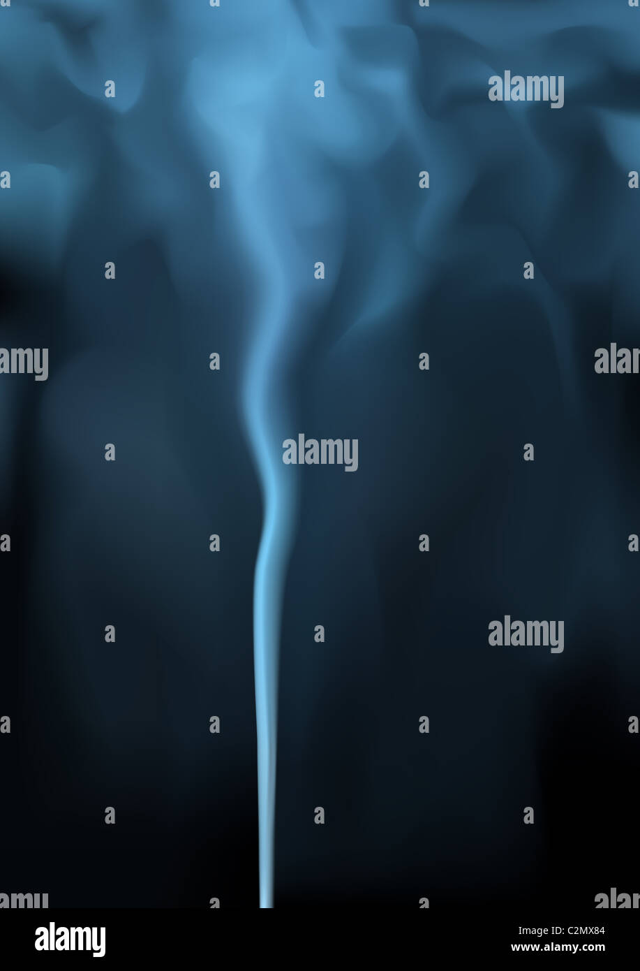 Background illustration of rising blue smoke Stock Photo - Alamy