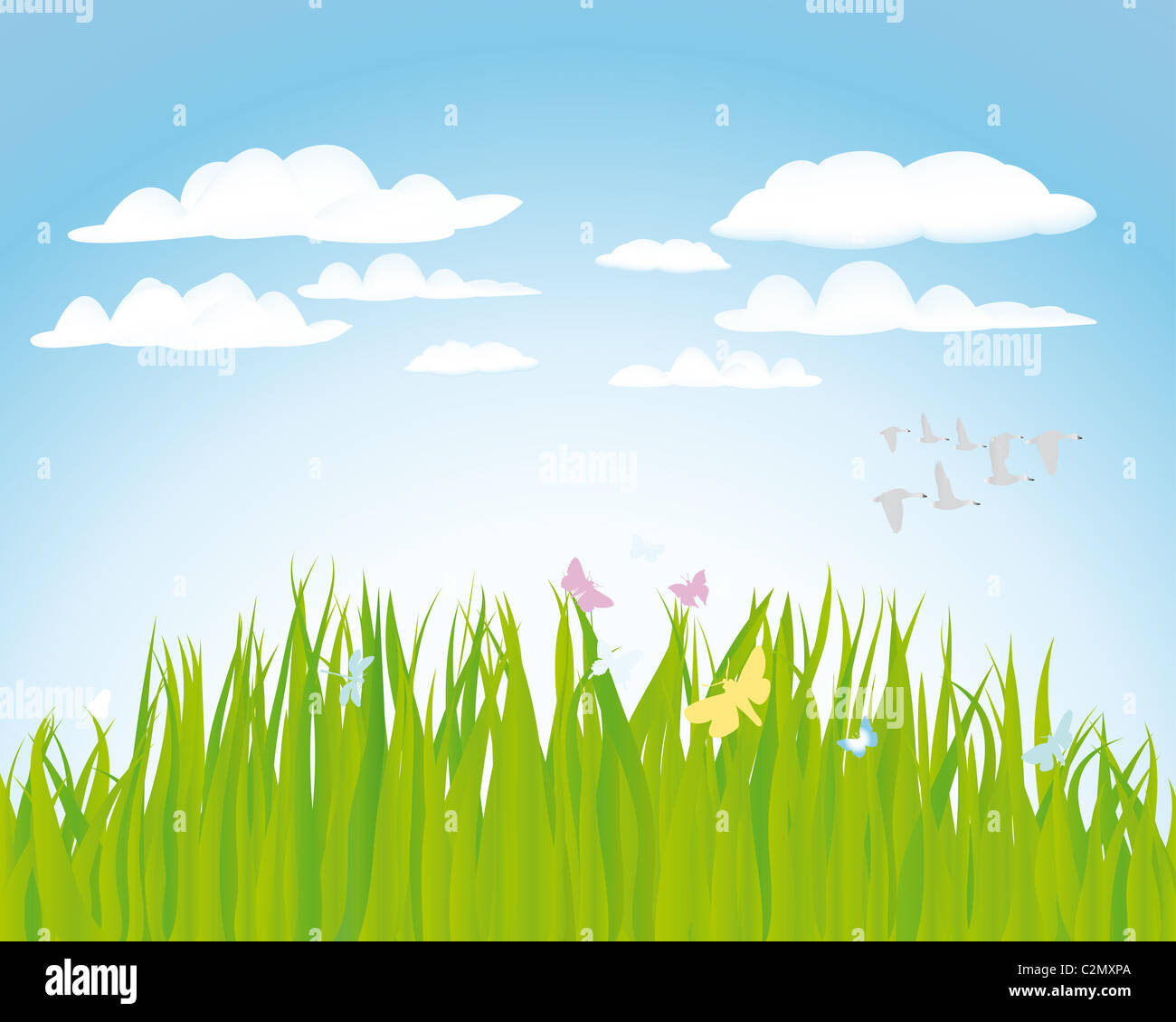 Vector illustration grass background for design usage Stock Photo - Alamy