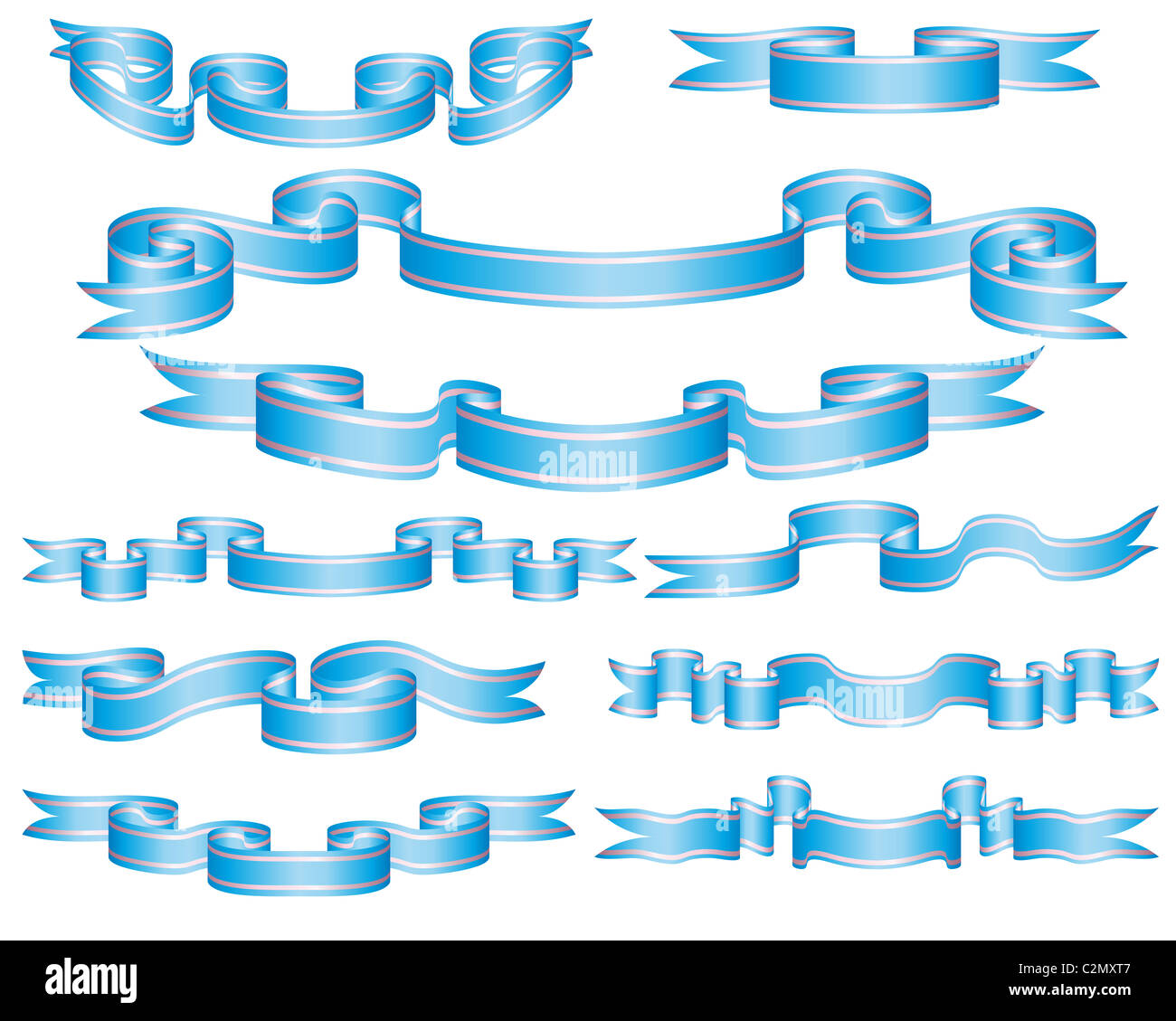 Set of different vector ribbons for design use Stock Photo - Alamy