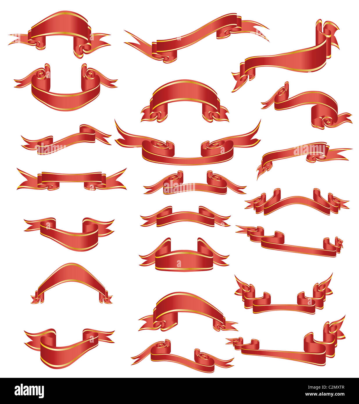 Set of different vector ribbons for design use Stock Photo - Alamy